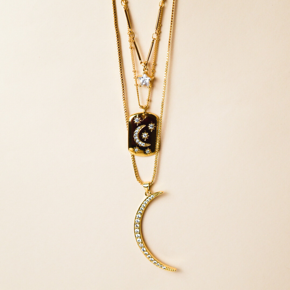 Crescent Moon Stack | Shop Necklace at MCHARMS